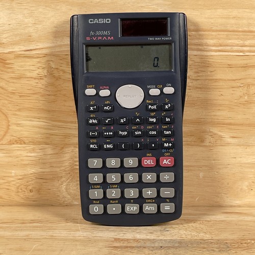 Casio FX-300MS Gray Portable 10-Digit LCD Display Solar Scientific ...