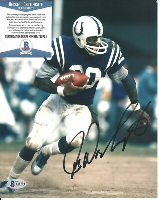 Joe Washington Signed Auto 8x10 Photo Beckett BAS COA Baltimore Colts ...