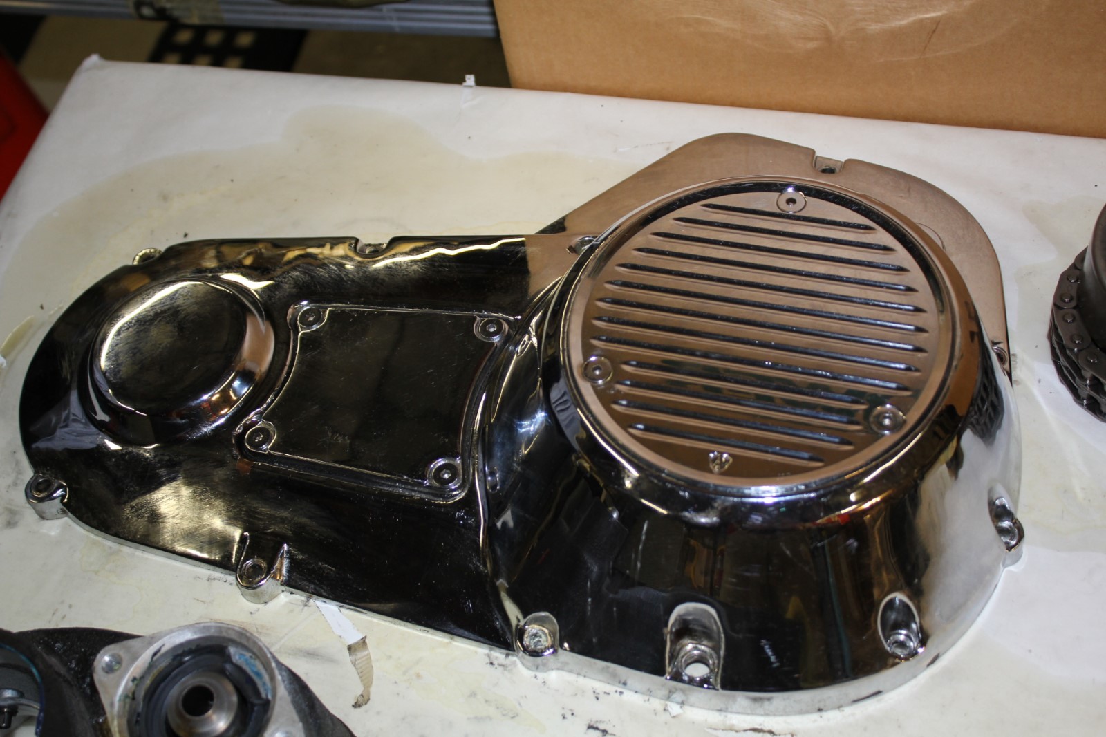 1982 Harley FXR inner & outer primary covers + internals FXRT FXRP FXRD ...