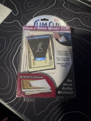 Slim Clip Double Sided Money Clip - Silver - New In Package | eBay