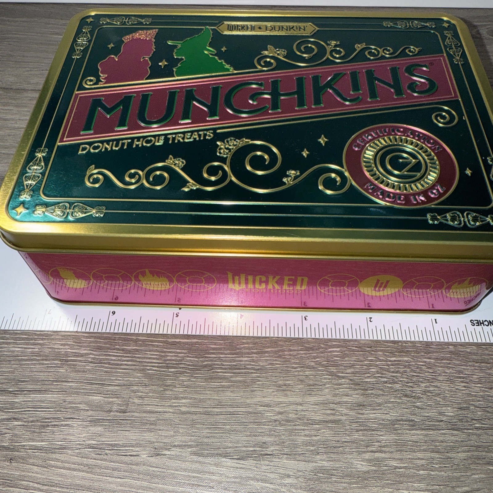 2025 WICKED Dunkin’ Donuts Exclusive Munchkin OZ TIN BOX (box only) New ...