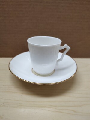 RARE 1890s Knowles Taylor Knowles KTK Lotus Ware White/Gold/Yellow Cup ...