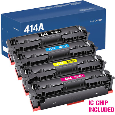 4pack for HP 414A W2020A Toner Cartridges Laserjet MFP M480f M455 ...