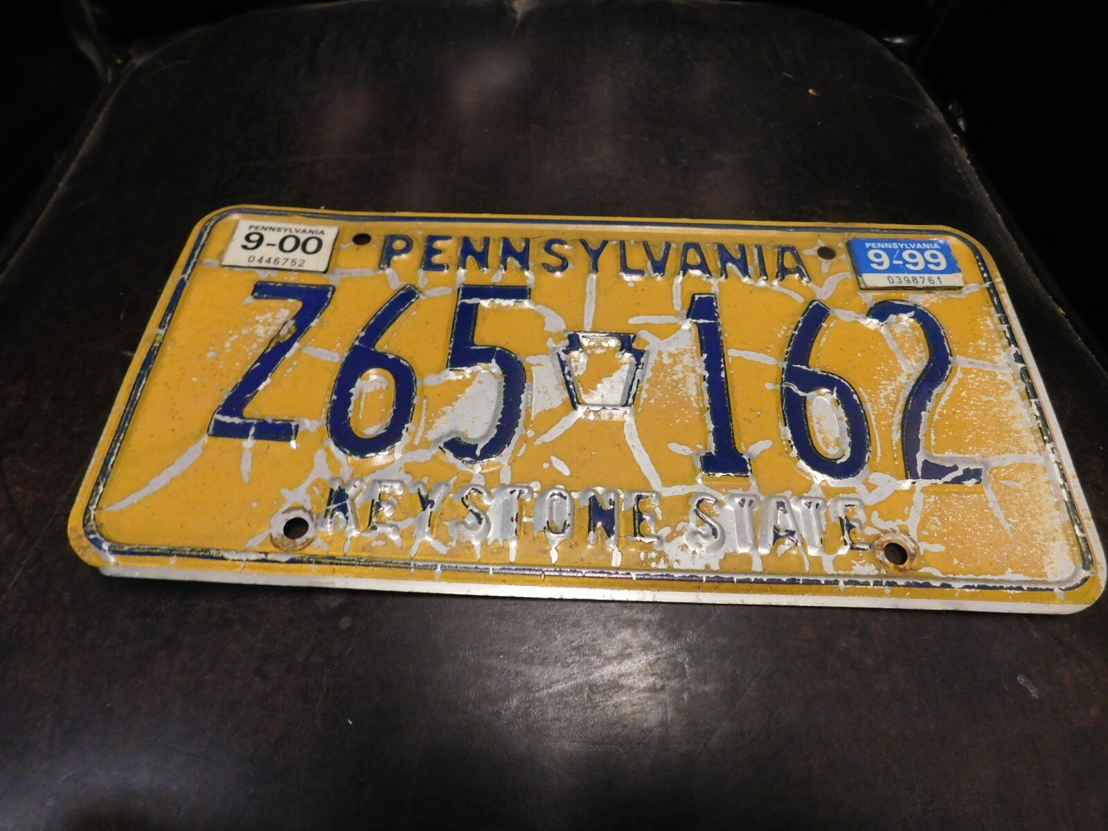 Pennsylvania License Plate PA # Z65 - 162 Tag Expired in 2000 | eBay