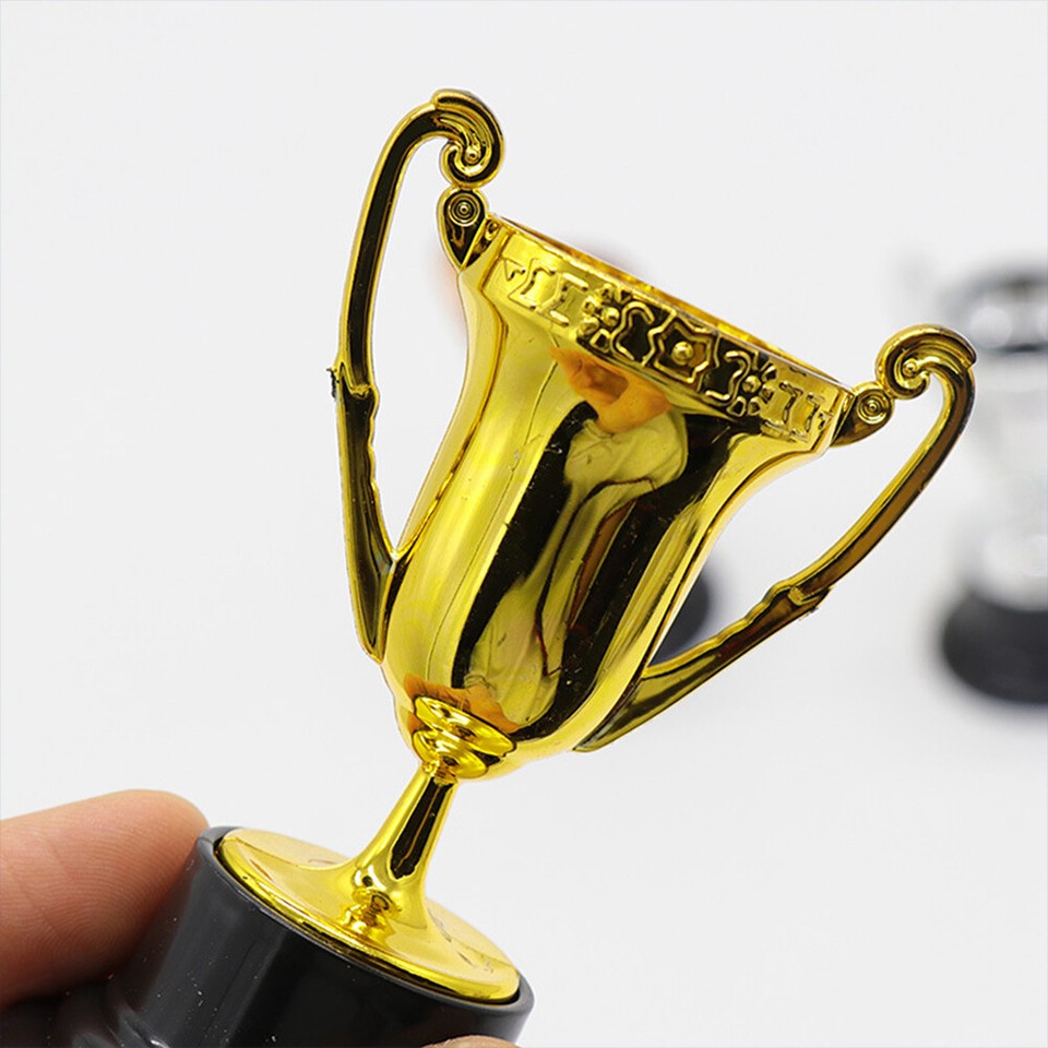 Kids Mini Trophies Plastic Gold Small Trophy Cups Gold Participation ...