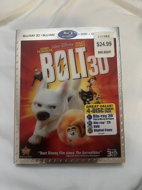 Bolt (Blu-ray/DVD, 2011, 3-Disc Set, Includes Digital Copy 3D) for sale ...