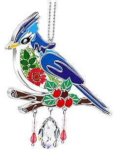 Handmade Blue Bird Crystal Suncatchers Bird Sun Catcher Crystal Big ...