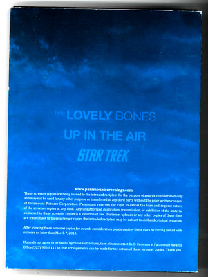 Paramount 2009 FYC 3 pack DVDs, Lovely Bones. Up in the Air. Star Trek ...