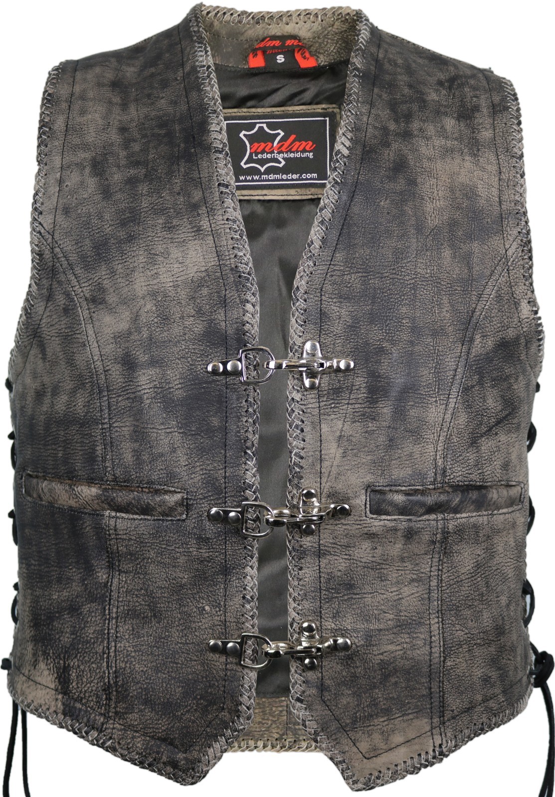 Used Look Lederweste Kutte Bikerweste Rockerweste Motorrad Weste ...