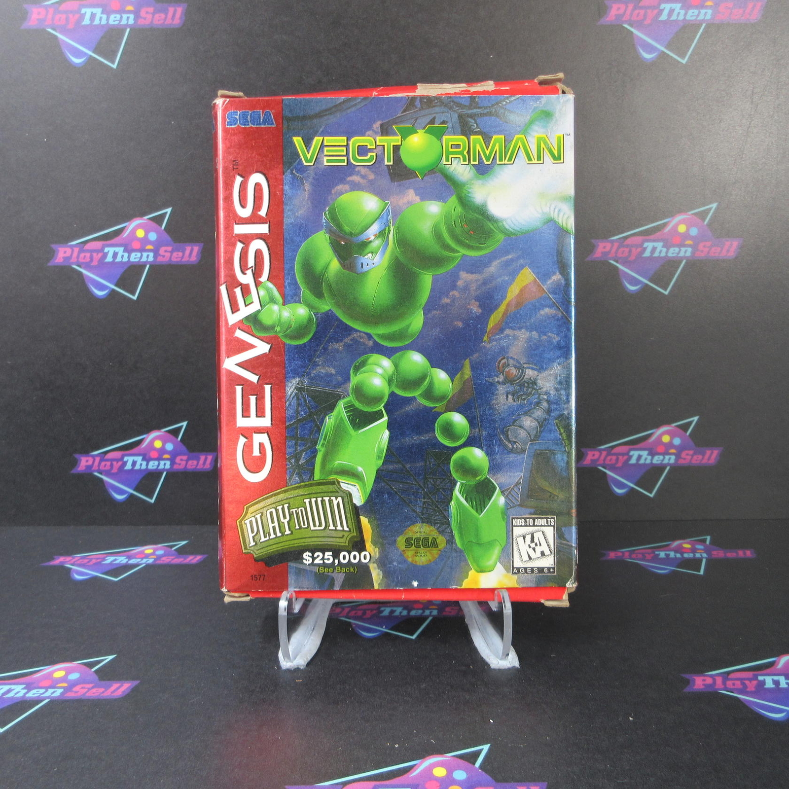 Vectorman Sega Genesis Paper Box - NM Authentic / Tested - (See Pics ...