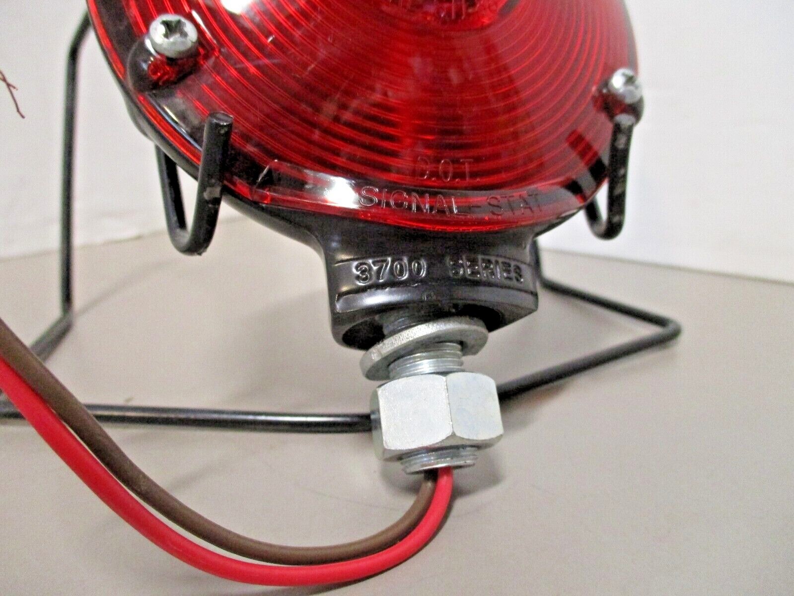 Signal-Stat 3700 Series 4" Aluminum Lamp Black Housing Red Lens ...