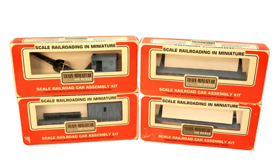 Lot of 4 Train-Miniature HO Scale MOW Maintenance of Way Work Car Kits ...