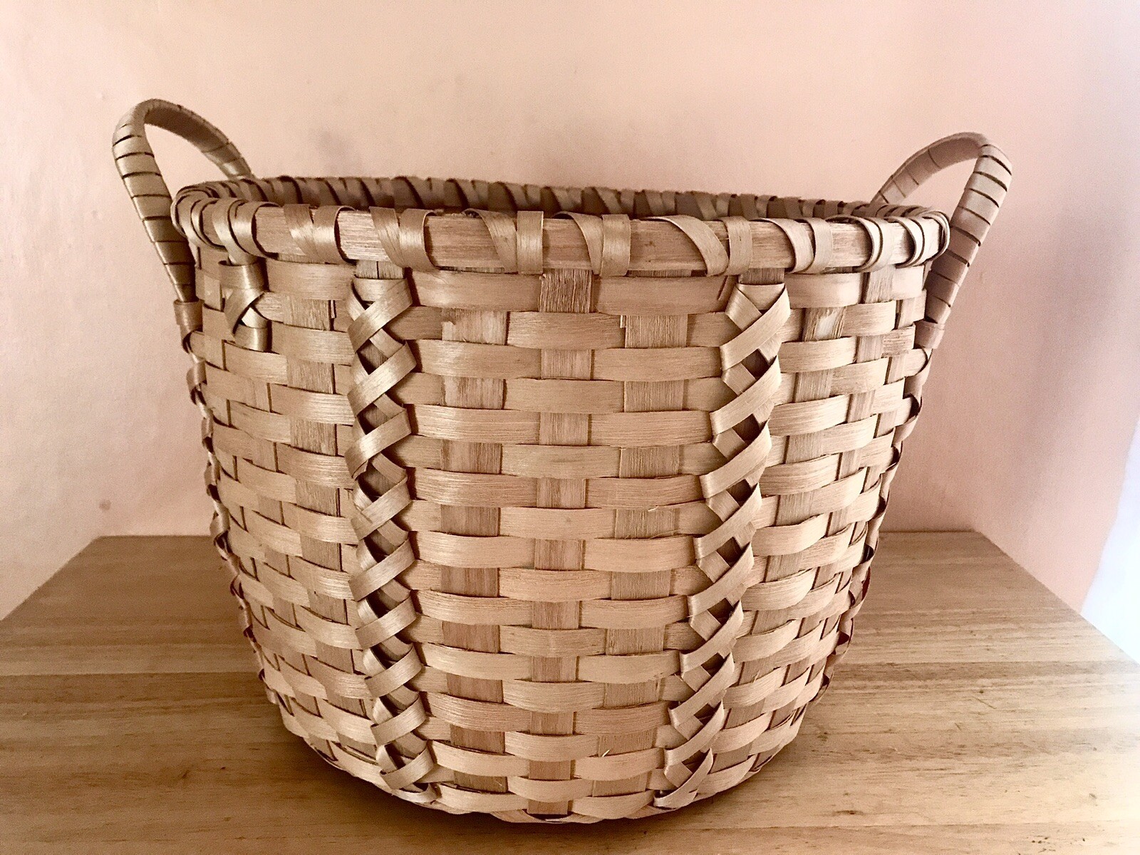 Peter Neptune, Passamaquoddy, Gathering Basket, Signed: 07.07 One Owner ...