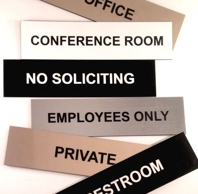 Office Signs 2"x8" Standard high quality laser-engraved, Select or ...