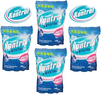 4 X Kontrol Damp Krystals Scent Free 2.5kg Refill Pack Crystals | eBay UK