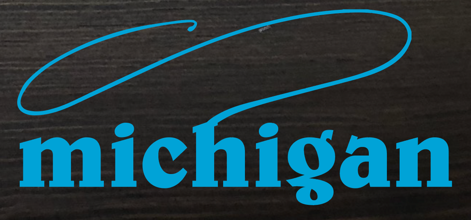 Michigan Sticker Decal Fly Fishing Line Trout Rainbow Musky TFO Umpqua ...