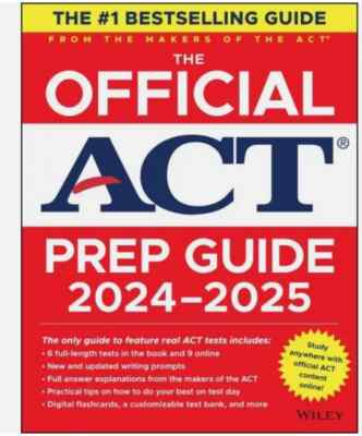 Official Act Prep Guide 2024-2025 : Book + 8 Practice Tests + 400 ...