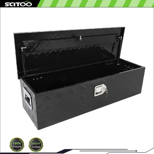 39"X13"X10" BLACK ALUMINUM PICKUP TRUCK TRUNK BED TOOL BOX TRAILER STORAGE | eBay