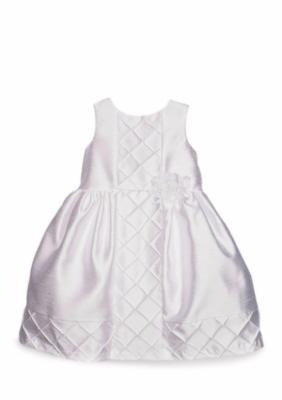 MARMALETTA Little Girl's 6 White Diamond Tuck Shantung Dress NWT $72 | eBay