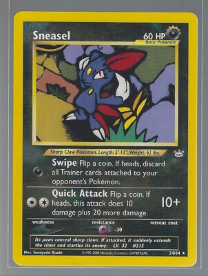 Pokemon TCG Sneasel Neo Revelation 24/64 Regular Unlimited Rare Card | eBay