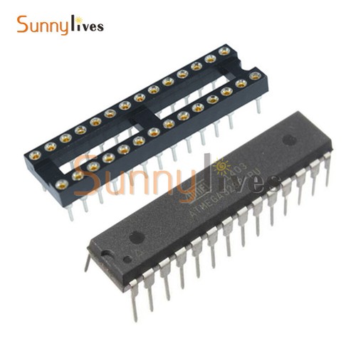 ATmega328P-PU with Arduino UNO Bootloader ATMEL DIP28 + DIP SOCKET ...