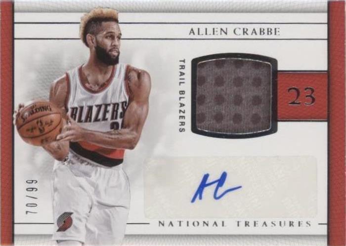2016-17 Panini National Treasures - Material Treasures Signatures Allen ...
