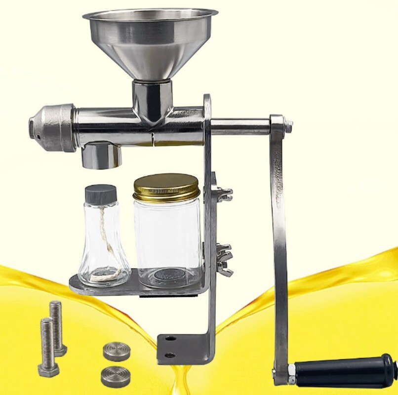 Stainless Steel Manual Oil Press Machine Household Peanut Oil Extractor ...