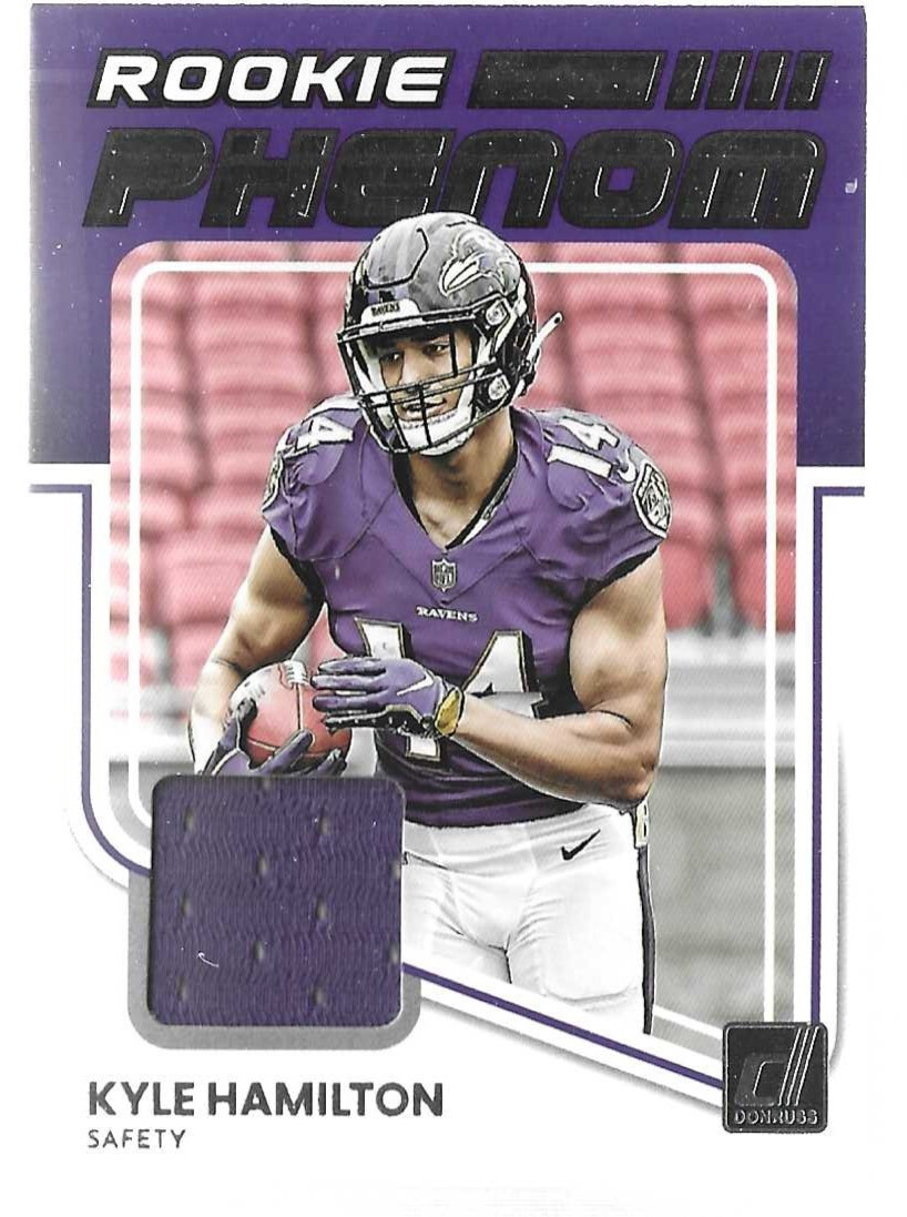 Kyle Hamilton 2022 Panini Donruss Rookie Phenom Patch Ravens NFL!! | eBay