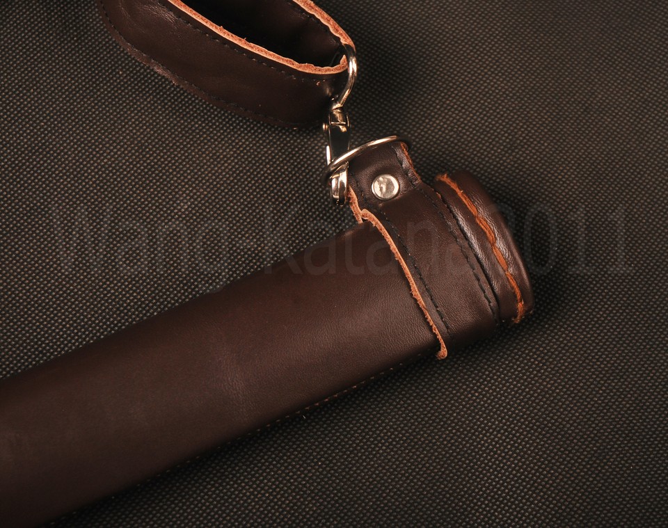 Brown Leather Katana Saya Sheath Scabbard for Japanese Samurai Sword ...