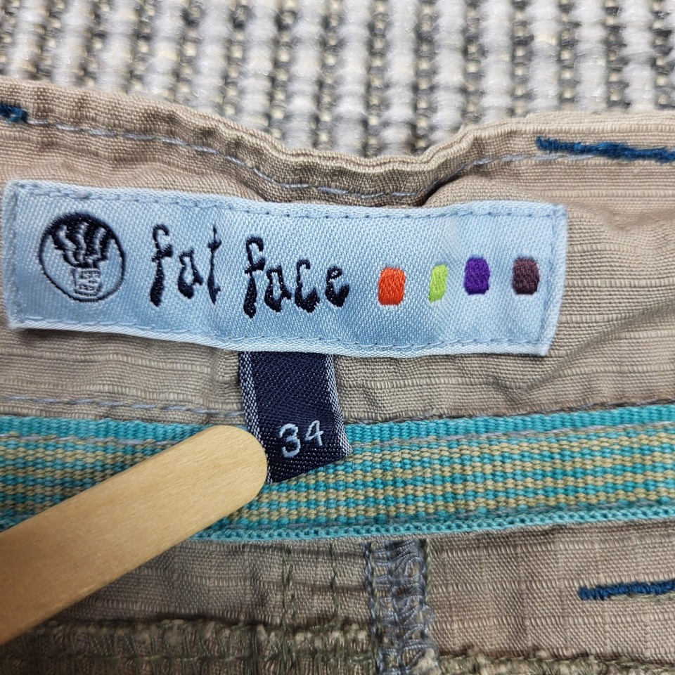 Fat Face Cargo Shorts Mens 34 Beige Rip Stop Multi Pockets Utility ...