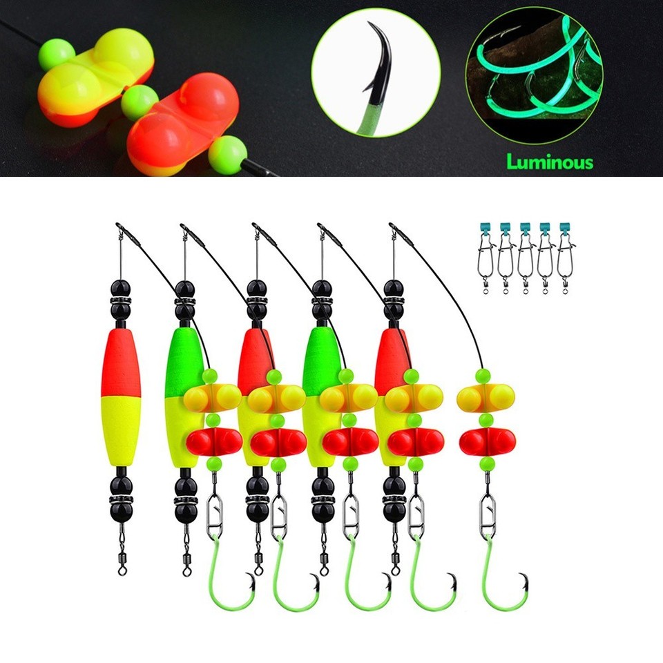 Circle Hook Catfish Rigs Double Rattle Beads EVA Foam Construction Bank ...