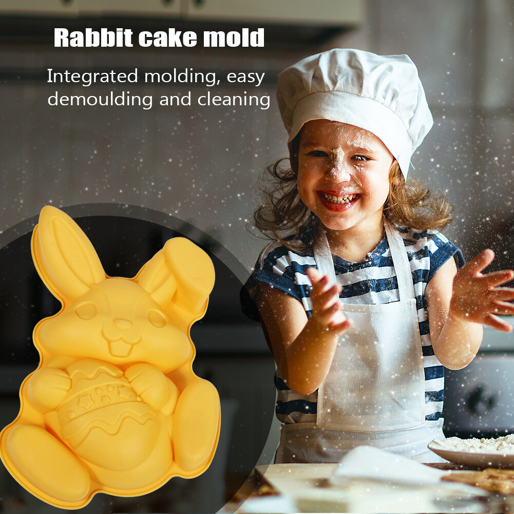 DIY Cake Mold Easter Bunny Silicone Chocolate Pastry Molds Kitchen ...