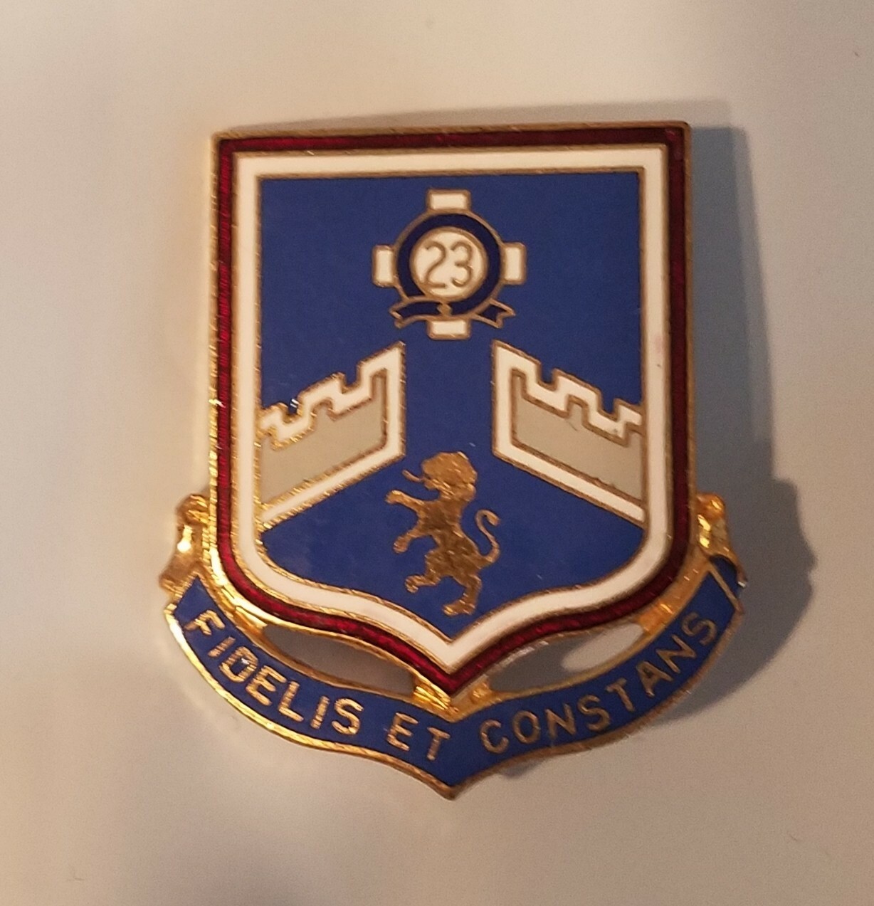 Vintage US ARMY 106th Regiment Unit Crest (Fidelis Et Constans) | eBay
