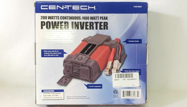 66967 Chicago Electric 200 Watt Continuous Power Inverter 792363669672 ...