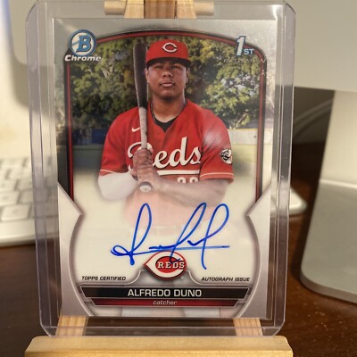 Alfredo Duno 2023 Bowman Chrome 1st Rookie Auto #CPA-ADU Cincinnati ...