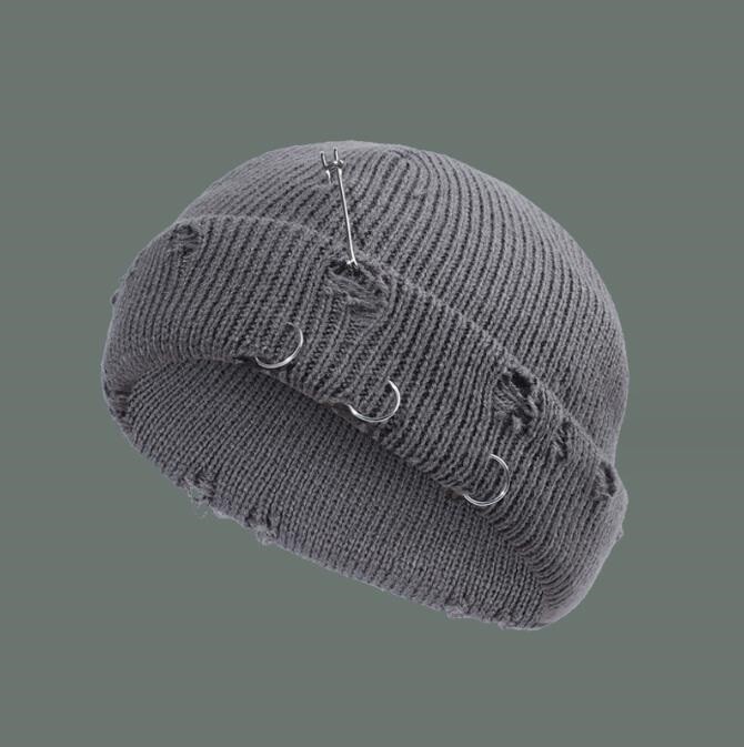 Mini Short Fisherman Beanie Hat Ribbed Pin Docker Winter Warm Knitted ...