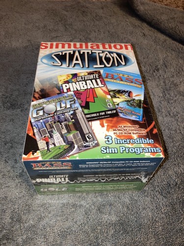 NOS Sealed Retro Simulation Station PC CD-Rom Game Set Pinball, Golf ...