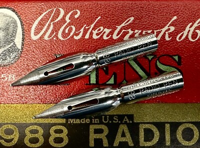 Two Vintage Esterbrook 988 Radio Dip Pen Nibs | eBay