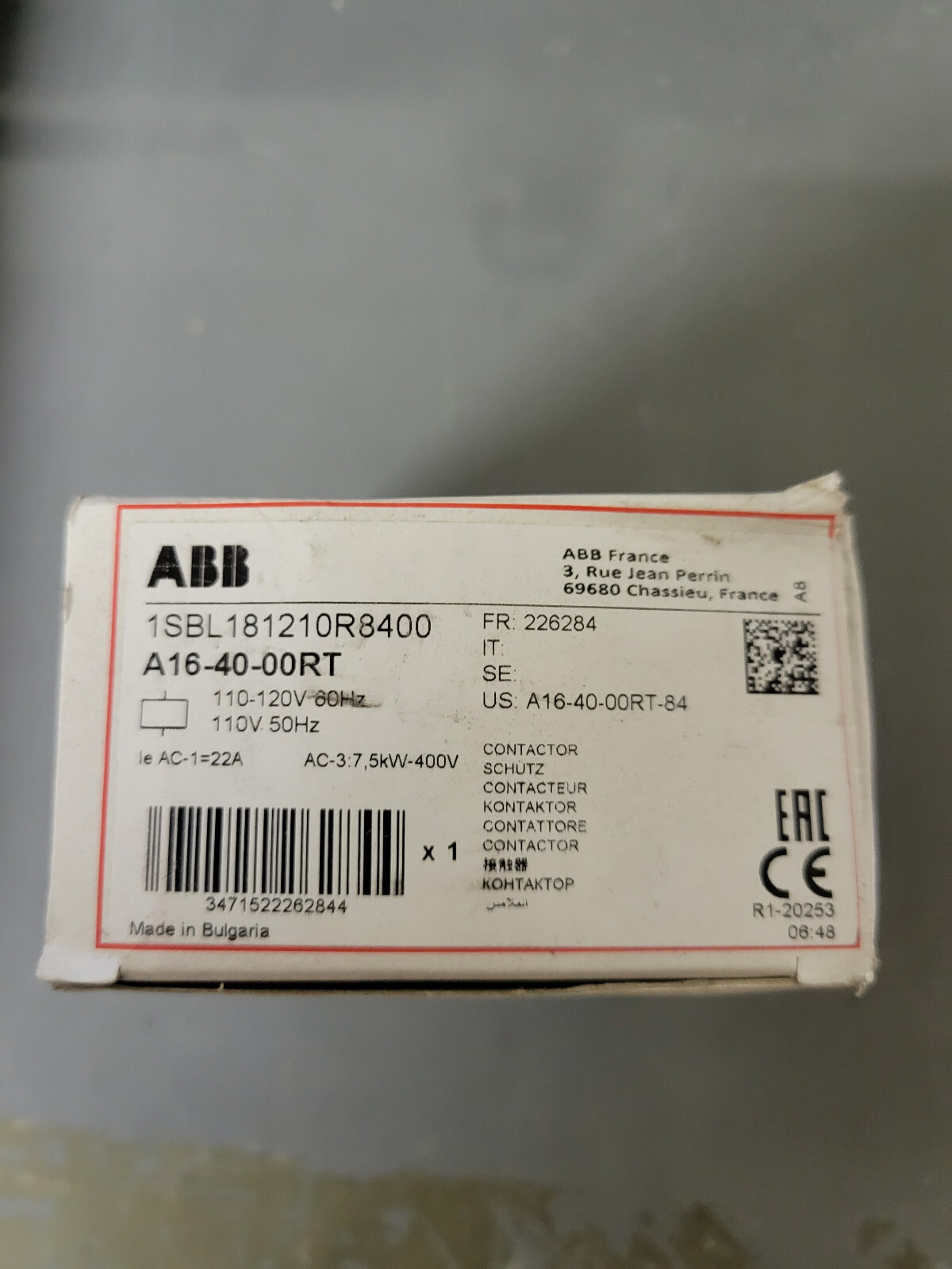 NEW ABB AC Contactor A16-40-00 1SBL181210R8400 4-Pole | eBay