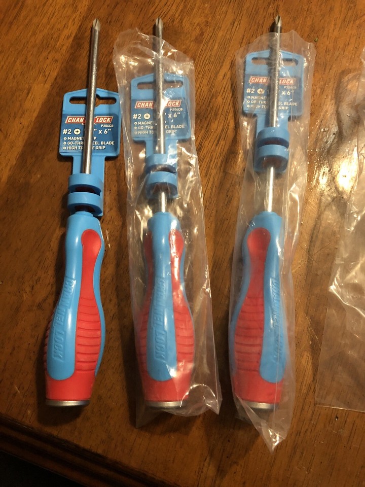 CHANNELLOCK #2 Phillips Screwdriver 6 Inch Cushion Grip Magnetic 🧲 - | eBay