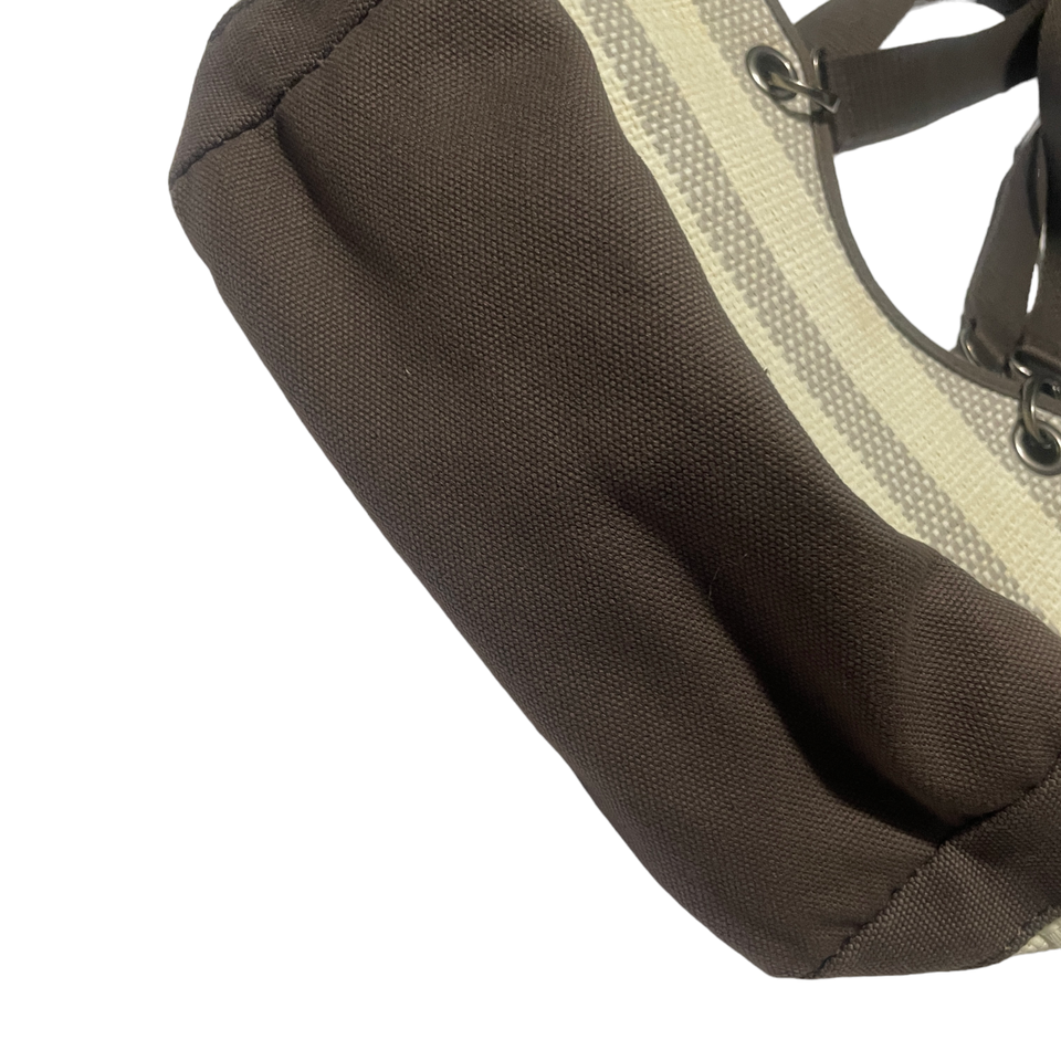 Thirty One NEW Bucket Bag Water Resistant Dual Strap Straw Beige Cream ...