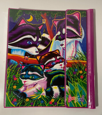 RARE Vintage 1990s Lisa Frank Raccoon Family of Four Trapper Keeper ...