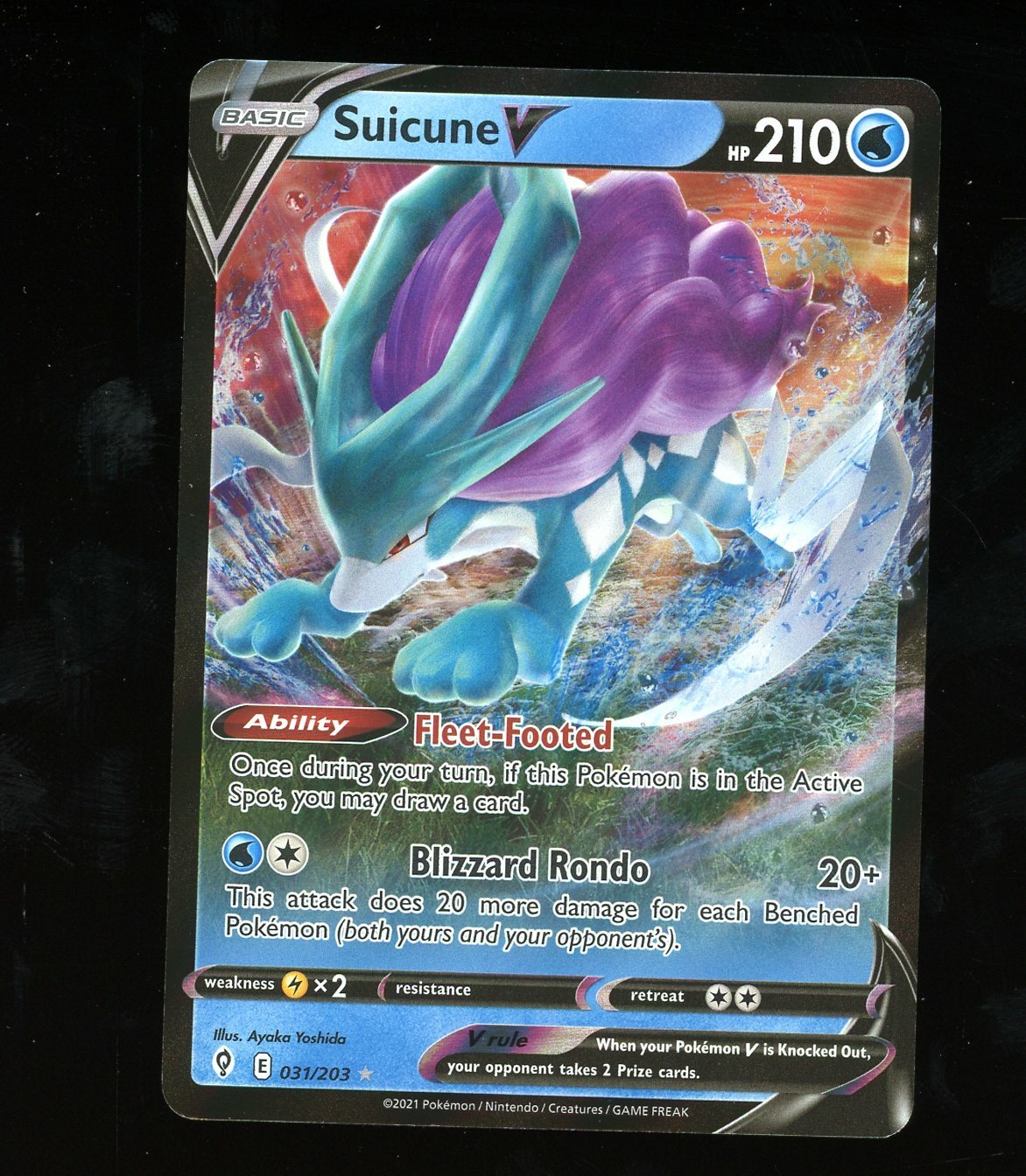 Suicune v 031/203 Evolving Skies Pokémon Card Mint | eBay