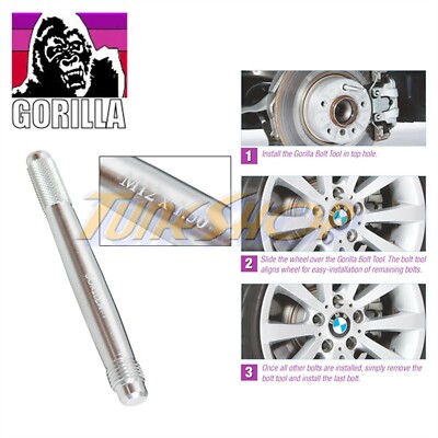 GORILLA M12X1.5 WHEELS RIM LUG NUT BOLT STUD GUIDE INSTALLATION ...