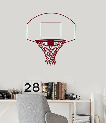 Vinyl Wall Decal Basketball Hoop Basket Net Sports Room Stickers ...