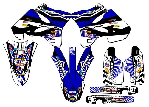 2005-2007 YZ 250 2-STROKE MAYHEM Blue Senge Graphics Kit Compatible ...