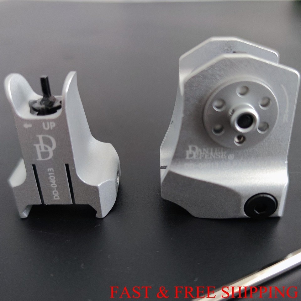 1 Pair T actical Low Profile Metal Sights Folding Iron Front & Rear Set ...