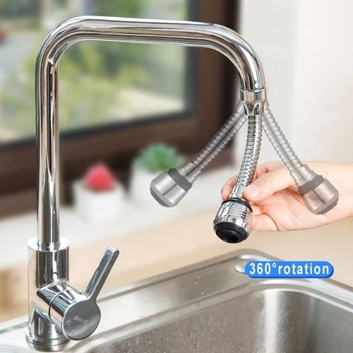 360° Faucet Extender Bendable Kitchen Sink Flexible Tap Spray Head ...
