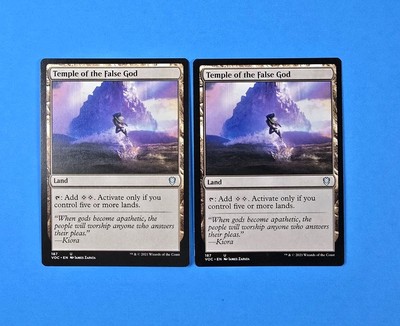 2x Temple Of The False God Crimson Vow Commander 2021 Mtg Magic Card ...