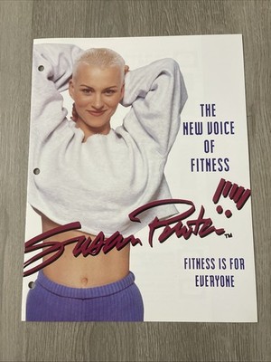 Susan Powter Workout Original Press Kit 8.5x11” Video Store Promo CV JD ...